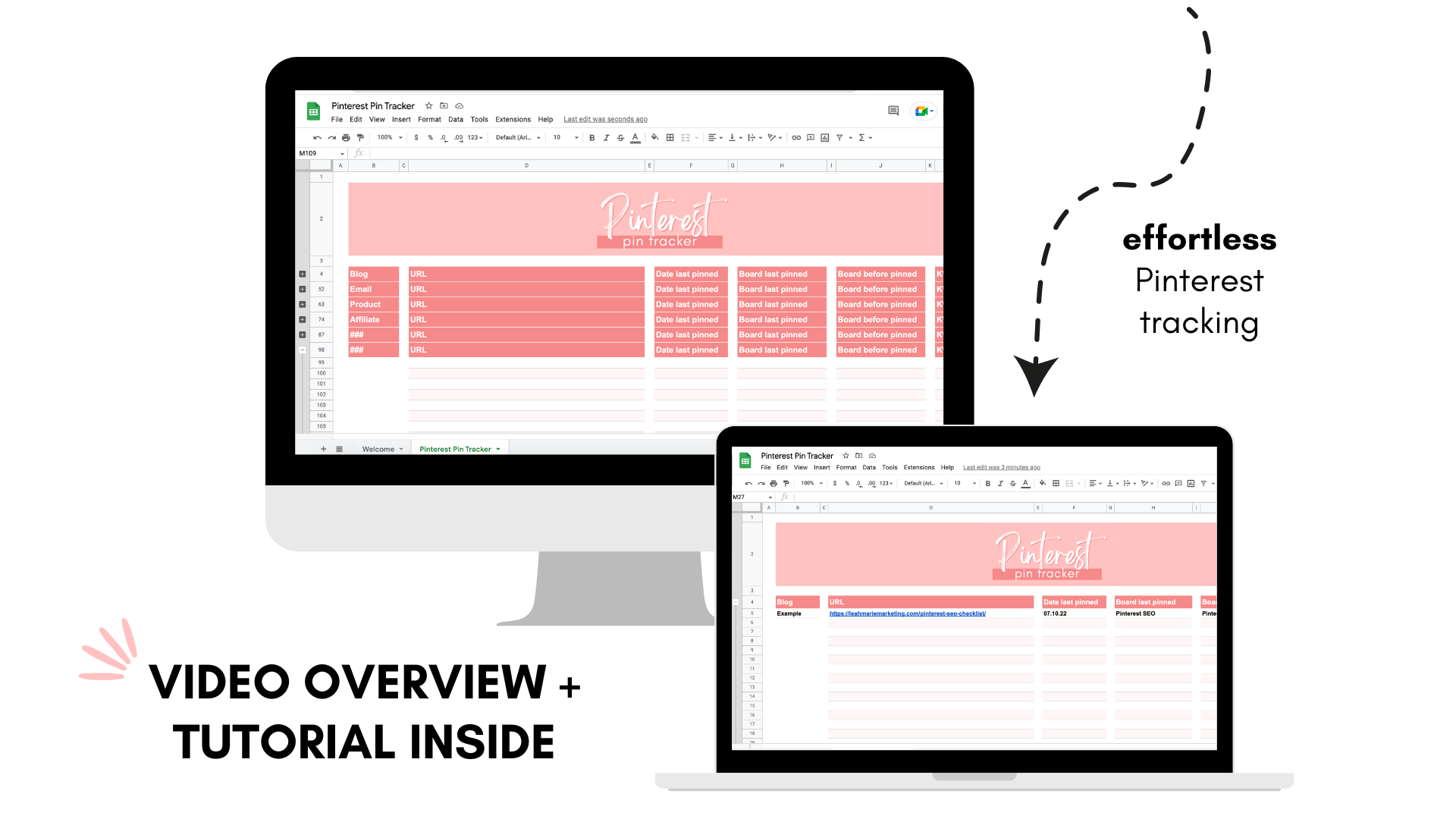 Pinterest Pin Tracker - Leah Marie Marketing
